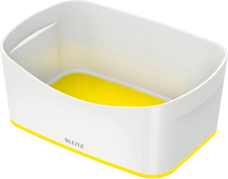 Bílo-žlutý stolní box Leitz MyBox, délka 24,5 cm
