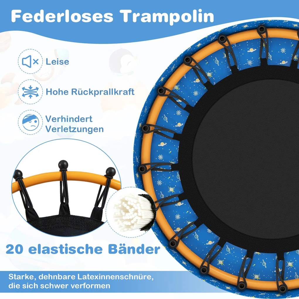 Costway Φ71 cm dětská trampolína s rukojetí a krytem okraje mini