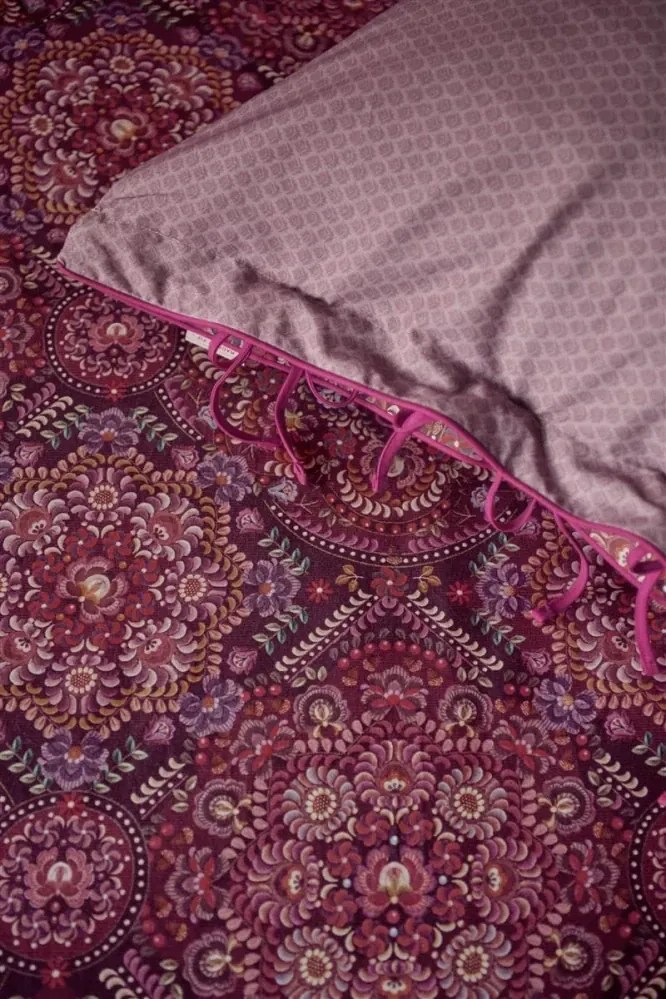 Pip Studio povlečení z broušeného kepru ( Twill ) Mosaico červené 200x200 + 2 x 70x90 cm (Luxusní povlečení z materiálu brushed twill)
