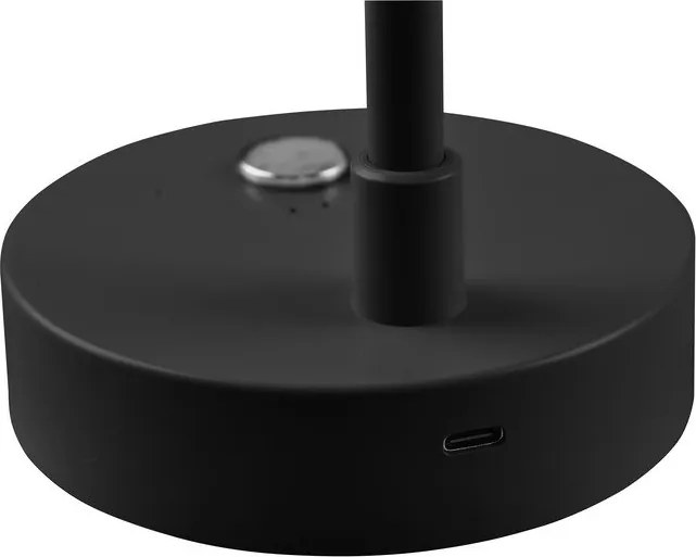Leskle černá LED stmívatelná stolní lampa (výška 28 cm) Lenny – Reality