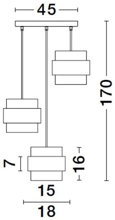 Nova Luce Závěsné svítidlo SIANNA kouřové sklo mosazný zlatý kov E27 3x12W