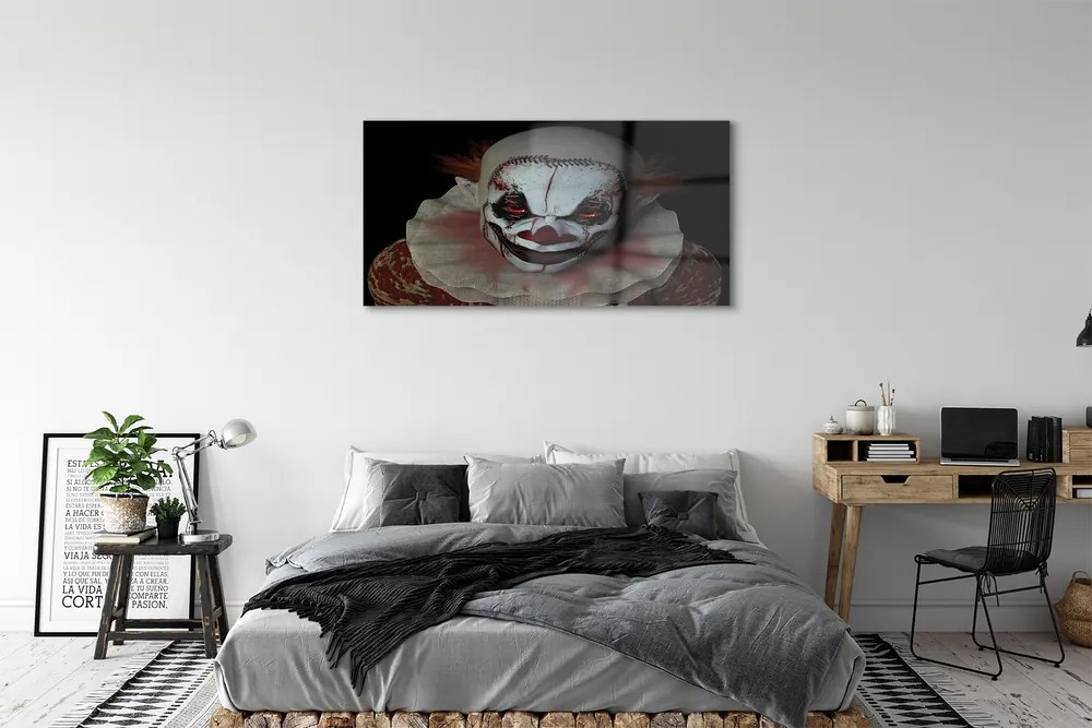 akrylový obraz Scary clown 125x50 cm
