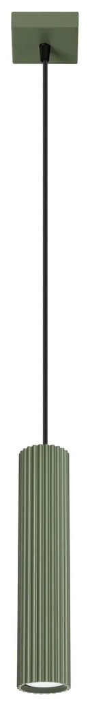 Sollux Lighting Závěsné svítidlo KARBON 1 olivově zelené