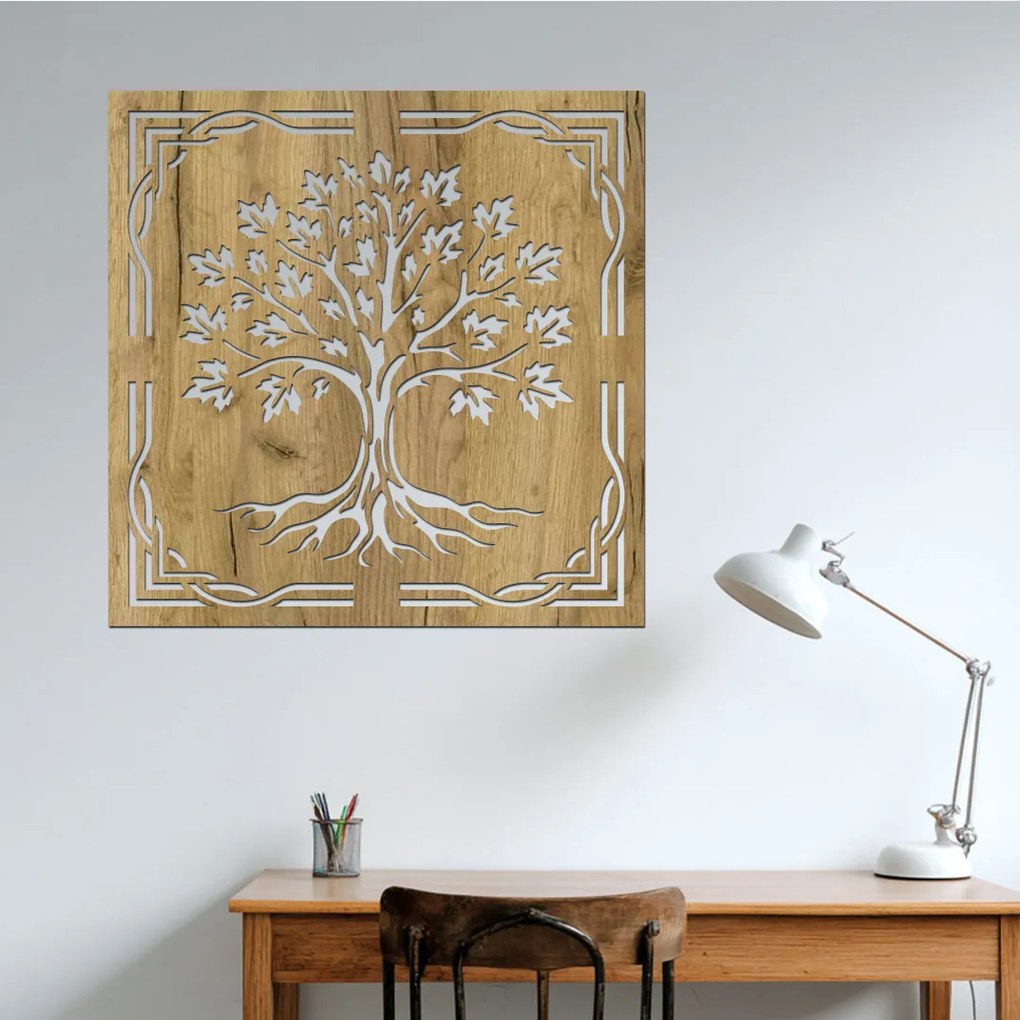 dřevo života Dřevěný strom PŘEDKŮ Zvolte rozměr (cm): 95x95, Zvolte barvu dekoru: Wenge