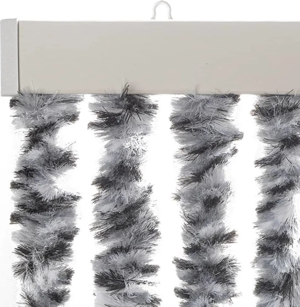 vidaXL Závěs proti hmyzu 100 x 200 cm žinylka [377336] Barva: Světle šedá a bílá