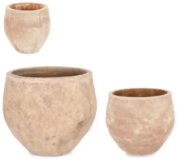 BIZZOTTO Set 3 květináčů MINH světle hnědý