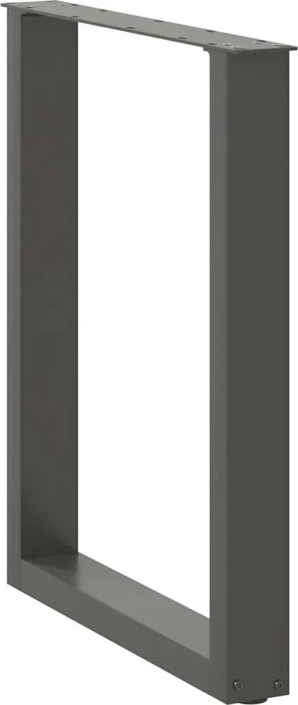 vidaXL Nohy k jídelnímu stolu ve tvaru U, 2 ks, ocel, 70 x (72-73) cm, ocel [4013185] Barva: antracitová