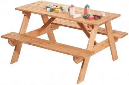Dřevěná dětská lavice se stolem  zn01