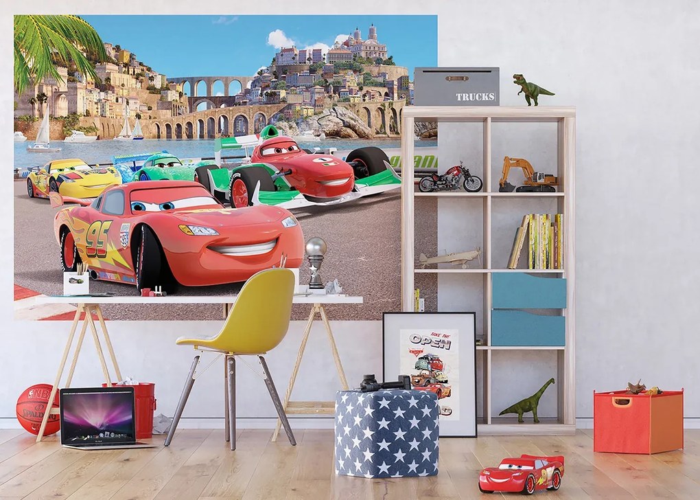 Dětská fototapeta na zed' Auta Rivalové, Disney | 252 x 182 cm | DFTDXL 1960