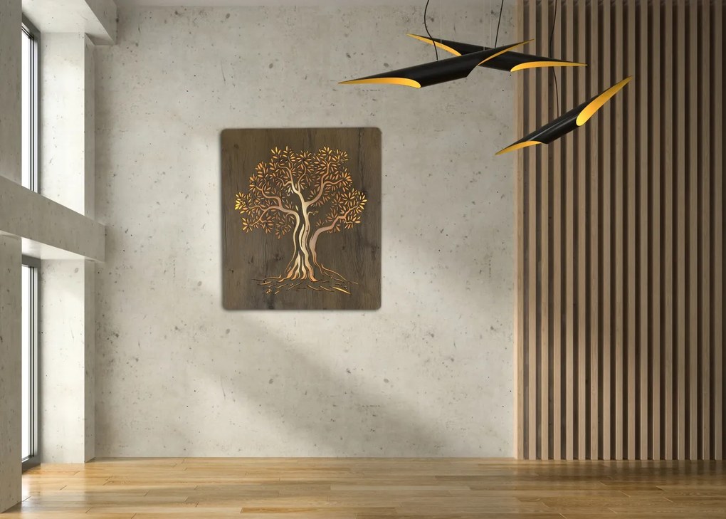 Li-Go "Olivovník" světelný obraz 230V 70x80 cm provedení povrchu: dub