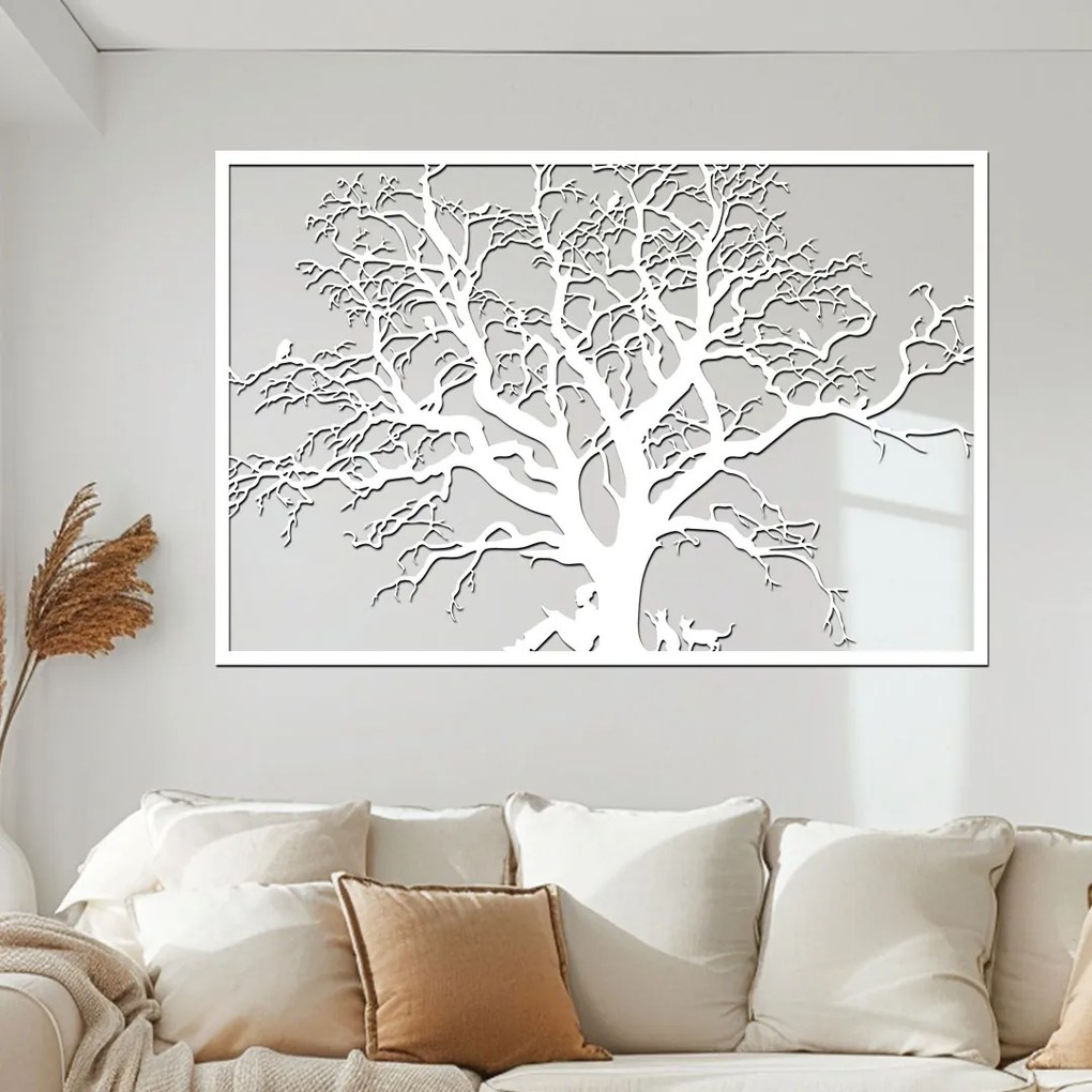 dřevo života Dřevěný strom ODPOČINKU Zvolte rozměr (cm): 60x40, Zvolte barvu dekoru: Černá