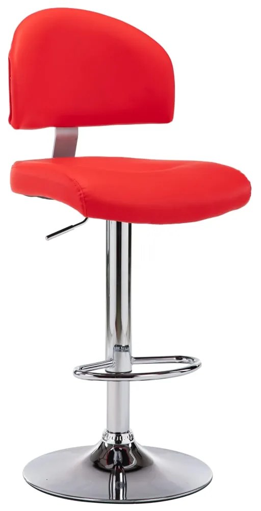 249650 vidaXL Barová stolička červená umělá kůže