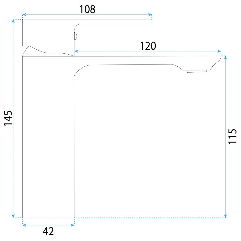 Rea Drop, umyvadlová baterie h-145, měděná matná, REA-B6381