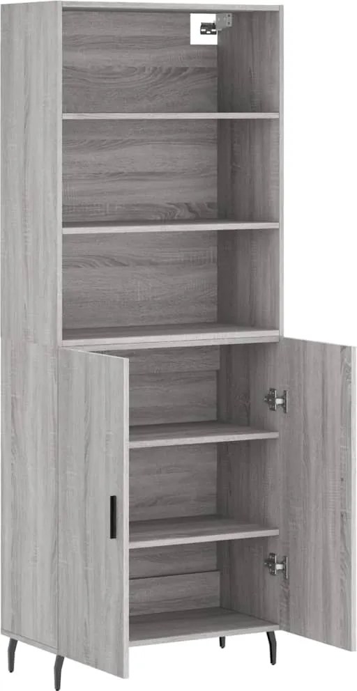 Skříň highboard šedá sonoma 69,5 x 34 x 180 cm kompozitní dřevo 3189275