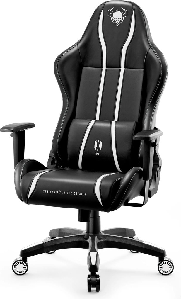 Herní křeslo z eko kůže King Size, černý-bílý: Diablo X-One 2.0