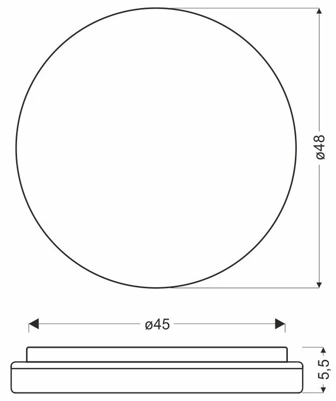 LED stropní svítidlo v přírodní barvě ø 48 cm Gandava – Candellux Lighting