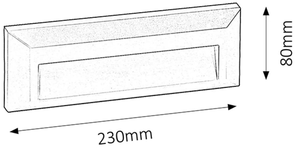 Rabalux LED venkovní zápustné svítidlo Pueblo 1x1,6W | 103lm | 4000K | IP65 - šedá