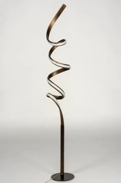 Stojací designová LED lampa Spira Bronse