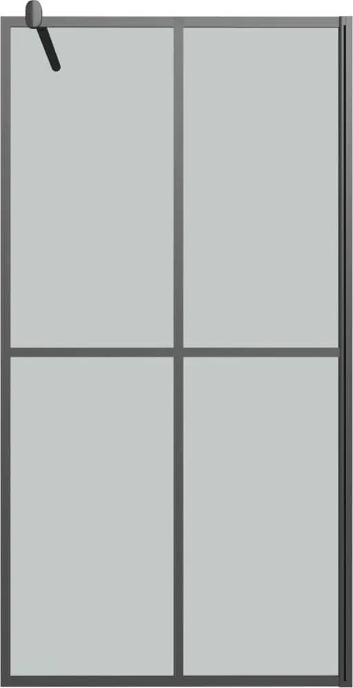 vidaXL Zástěna do průchozí sprchy čiré ESG sklo 100 x 195 cm [151886] Barva: Černá