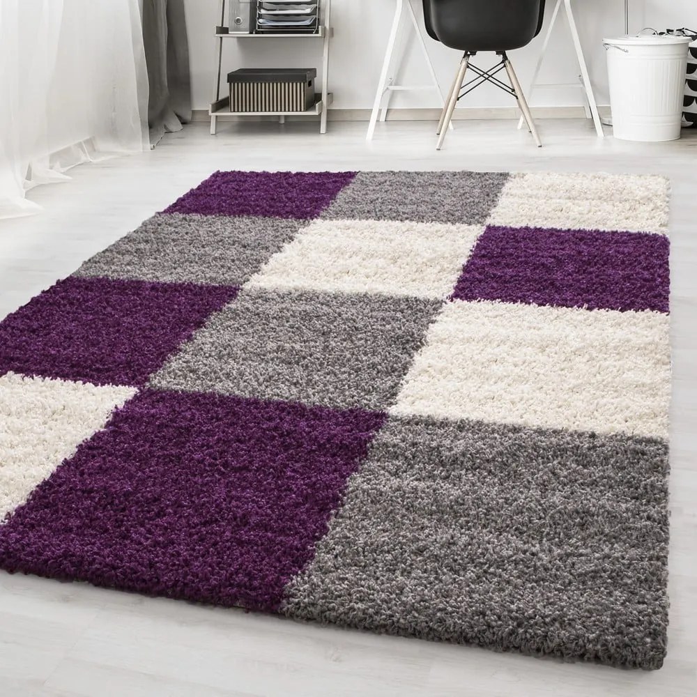 Fialovo-šedý koberec 60x110 cm Life – Ayyildiz Carpets