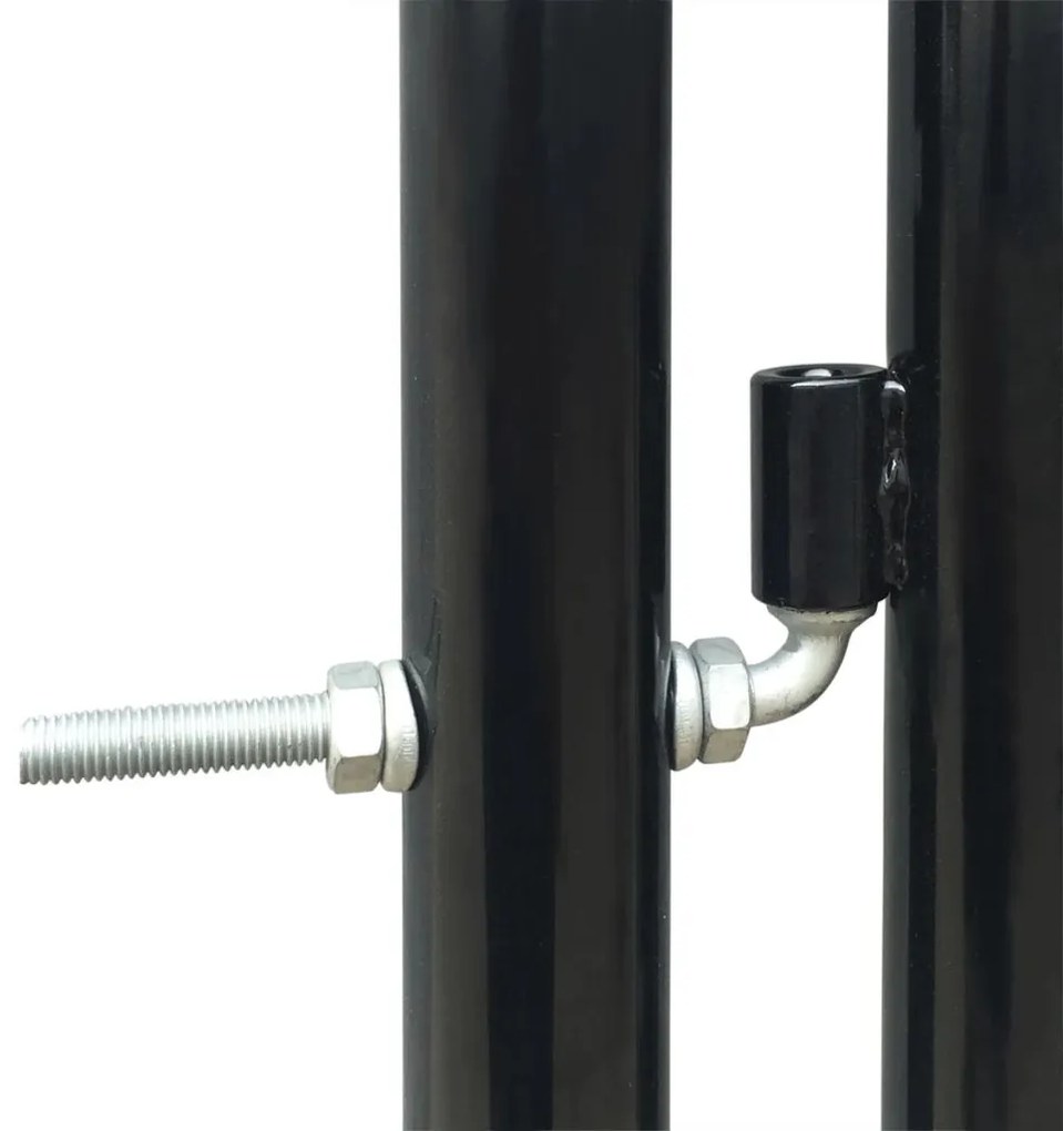 Černá dvoukřídlá plotová brána | 300x225 cm