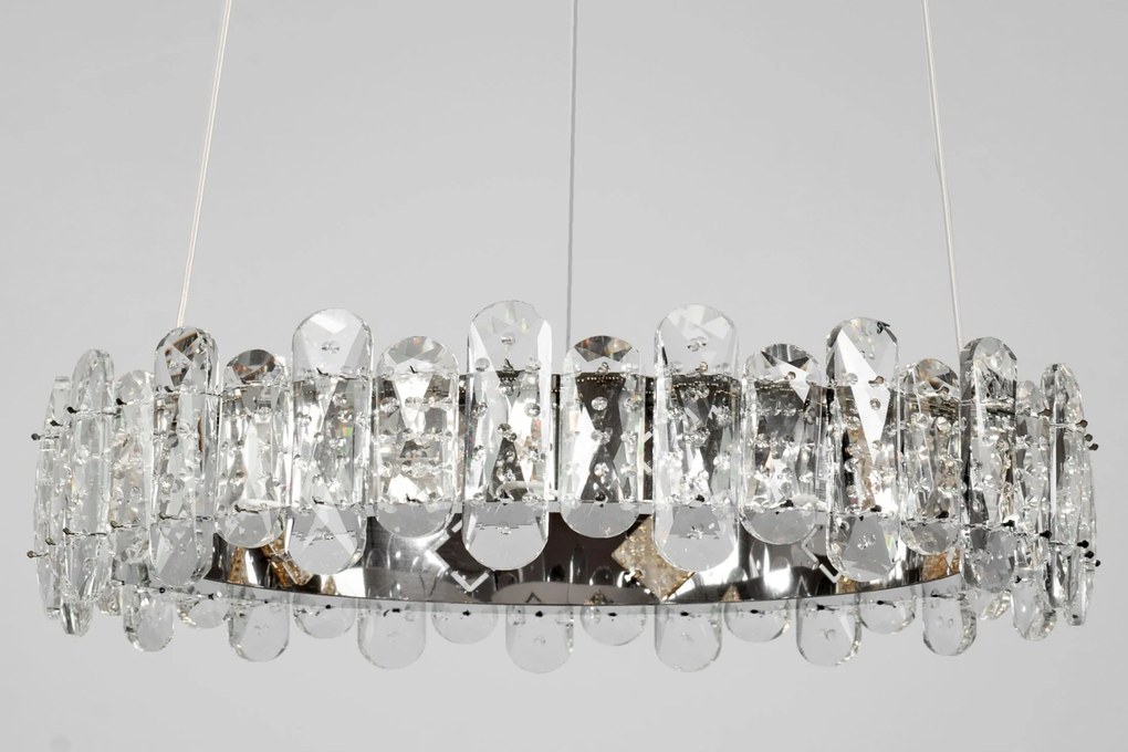 Toolight Toolight, LED závěsné svítidlo s křišťály APP1041-CP + dálkové ovládání, chromová, OSW-09472
