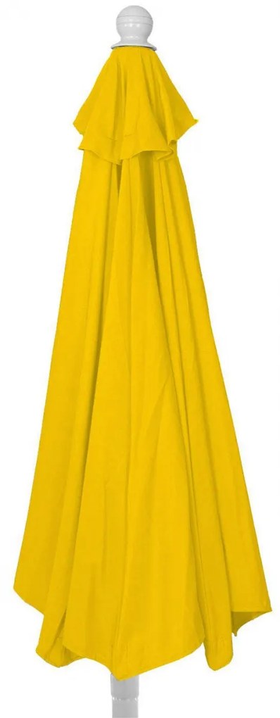 Slunečník půlkruh Parla - polyester/hliník - 270cm žlutý se stojanem