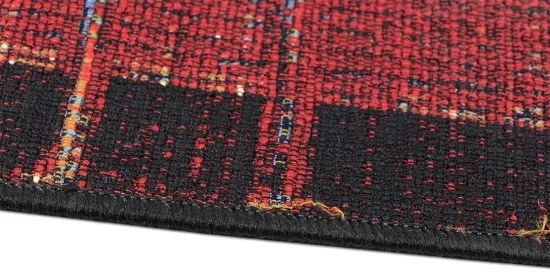 Oriental Weavers, Kusový koberec Zoya 821 R – na ven i na doma, 200x285, červená, chodba / předsíň