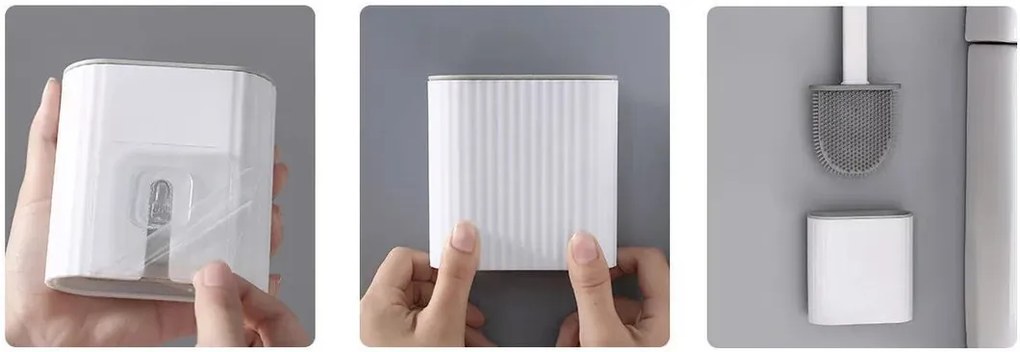 Sapho, WC silikonový kartáč na postavení, bílý