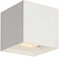 LUCIDE XIA Wall Light IP54 LED 2W 8x8x8cm White, nástěnné svítidlo