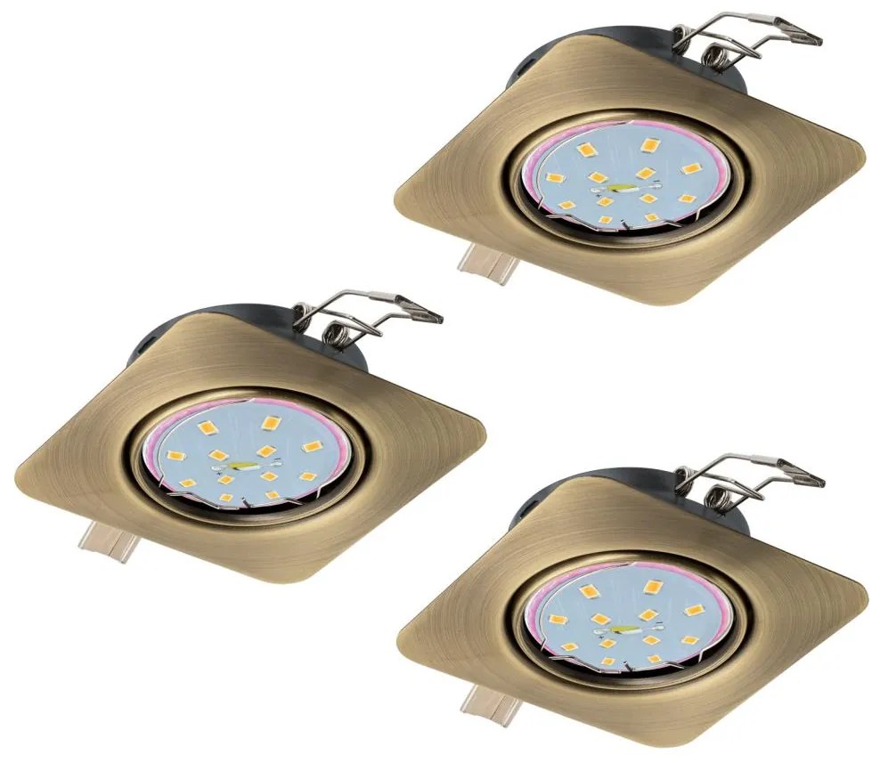 Eglo 94269 - SADA 3x LED Podhledové svítidlo PENETO 3xGU10-LED/5W/230V