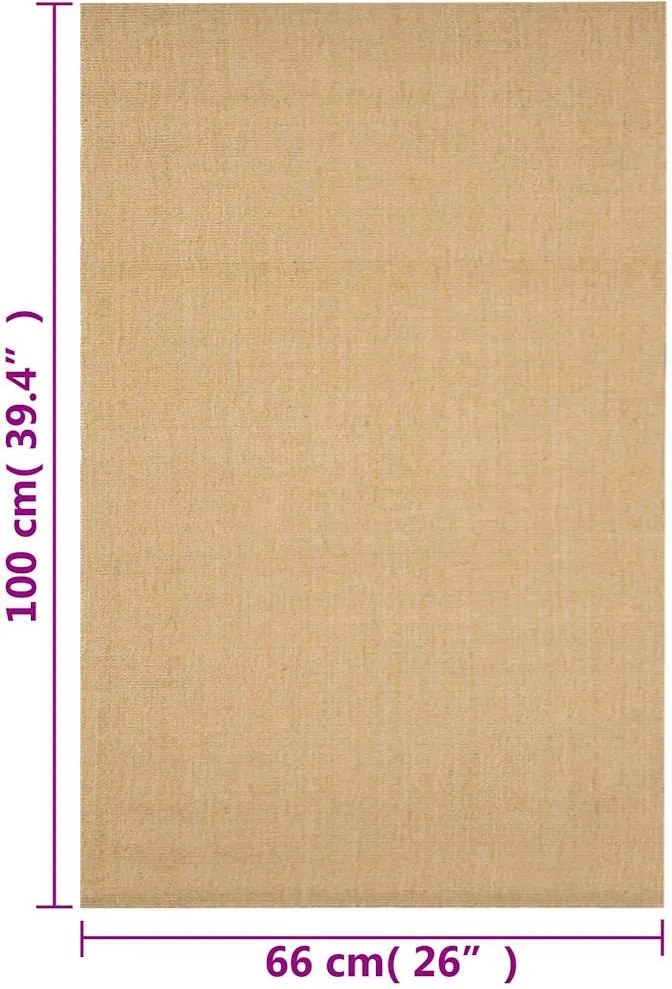 Koberec přírodní sisal 66 x 100 cm 136298