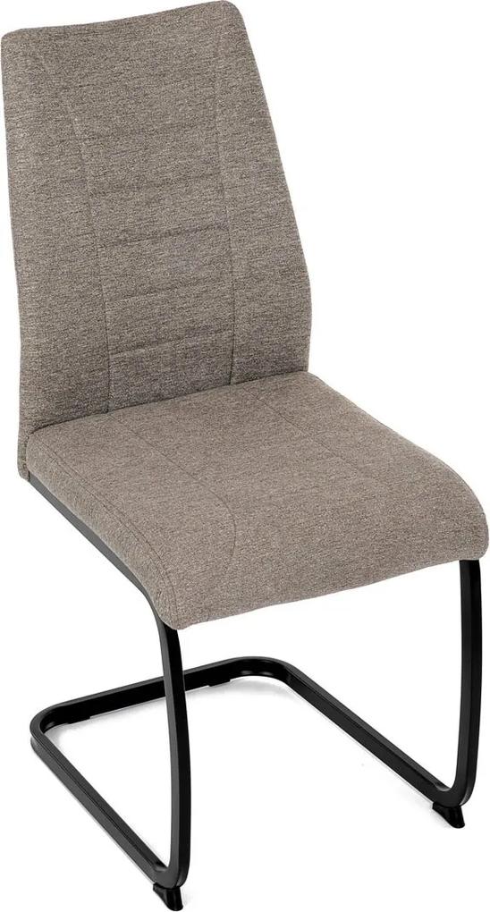 Autronic Židle jídelní, béžová látka, černé kovové nohy DCL-438 BR2