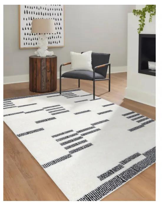 Kusový koberec Ceiba krémovočerný 160x220cm