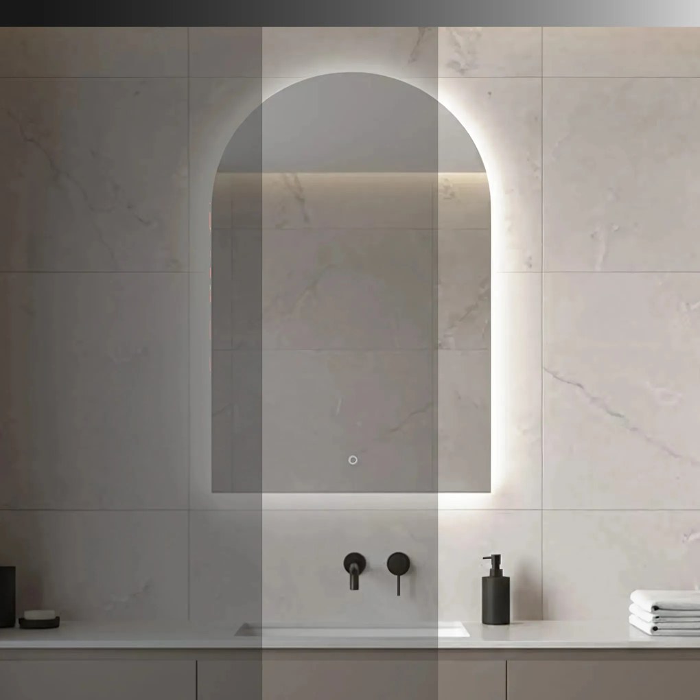 Tutumi Zrcadlo 90x60 cm s regulovatelným LED osvětlením HOM-01520
