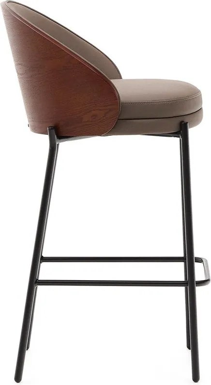 Hnědá barová židle (výška sedáku 65 cm) Eamy – Kave Home