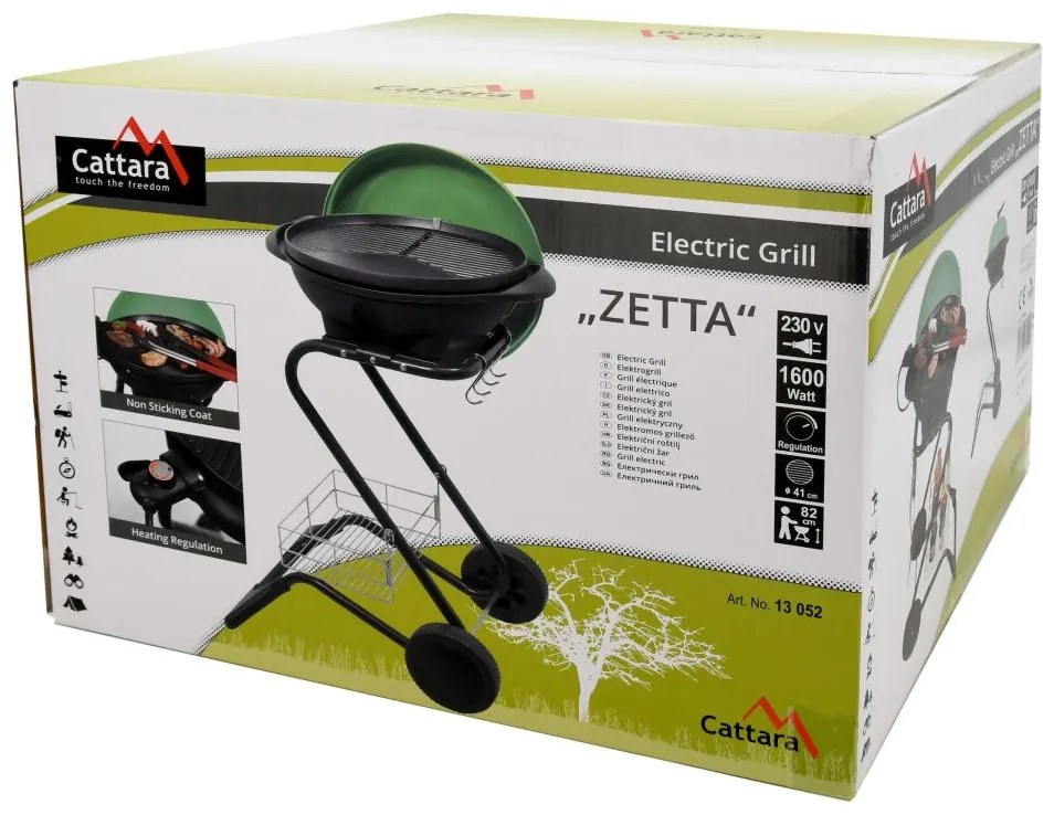 CATTARA zahradní elektrický gril ZETTA 230 V zelená
