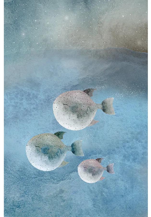 Print aquarelle "Souhvězdí ryb" - 300 x 450 mm