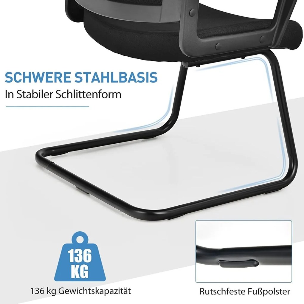 Costway Kancelářská židle net s opěradlem pojme až 136 kg – 60 × 54,5 × 94 cm