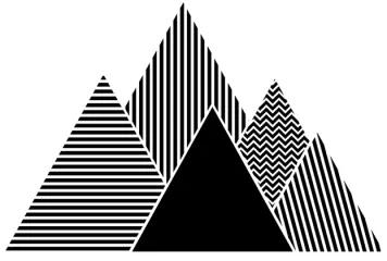 Nálepka na zeď - hory, geometrický vzor Velikost: maxi - XL