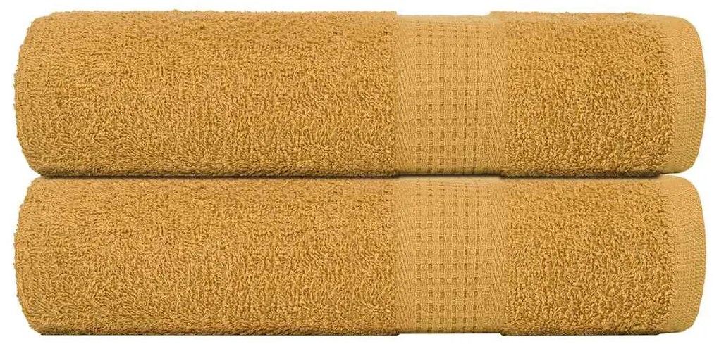 Ručníky FROGN 2 ks zlaté 100x150 cm 360 g/m² 136812