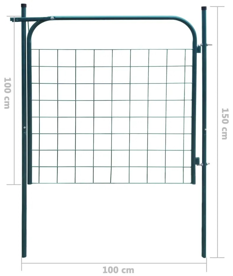 vidaXL Marketos Zahradní plotová branka 100 x 100 cm antracitová