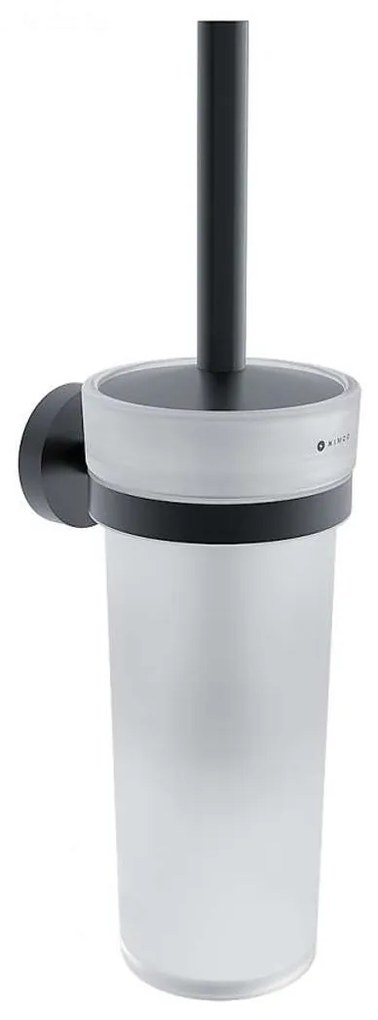 Nimco Unix - WC štětka nástěnná, s držákem, matné sklo/matná černá UNC 13094W-90