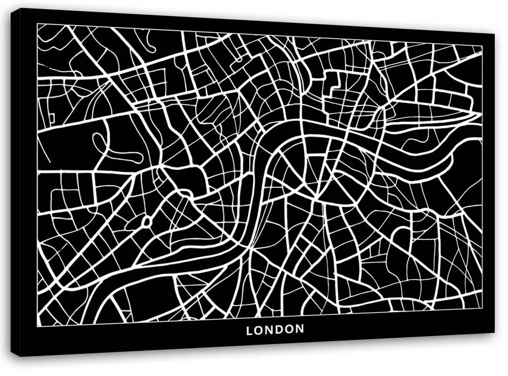 Gario Obraz Plán města Londýna Rozměry: 100 x 70 cm, Provedení: Obraz na plátně
