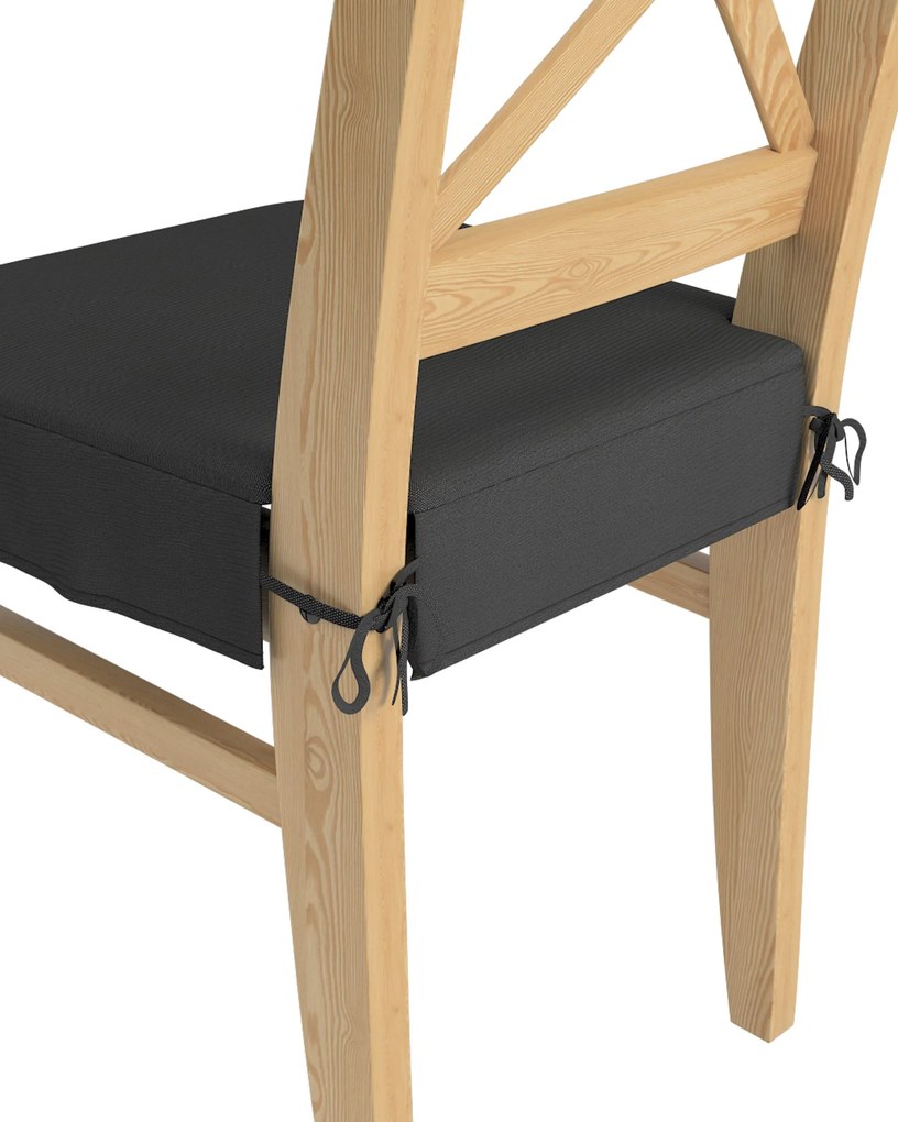 Sedák na židli IKEA Ingolf barva černá látka pletený vzor
