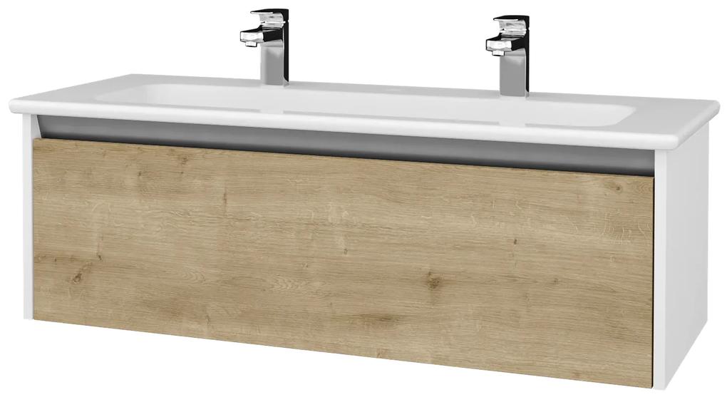Dřevojas Koupelnová skříň BONO SZZ 120 (umyvadlo Euphoria) Varianta: N01 Bílá lesk / N09 Bílá mat