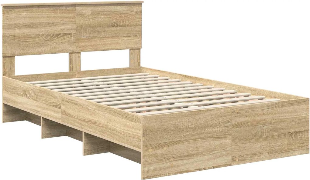 Rám postele s čelo Sonoma dub 120 x 123 cm Kompozitní dřevo 3408867