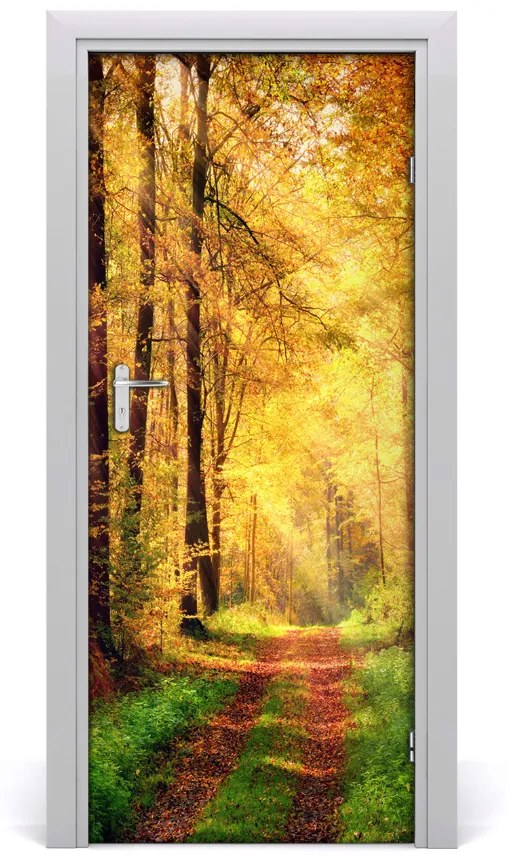 Fototapeta na dveře les podzim 75x205 cm