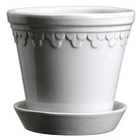 Květináč Kobenhavner glazovaný White 14 cm Bergs Potter