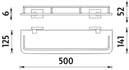 Nimco Police s ohrádkou, 50 cm KEIRA - KE 22091AX-50-26